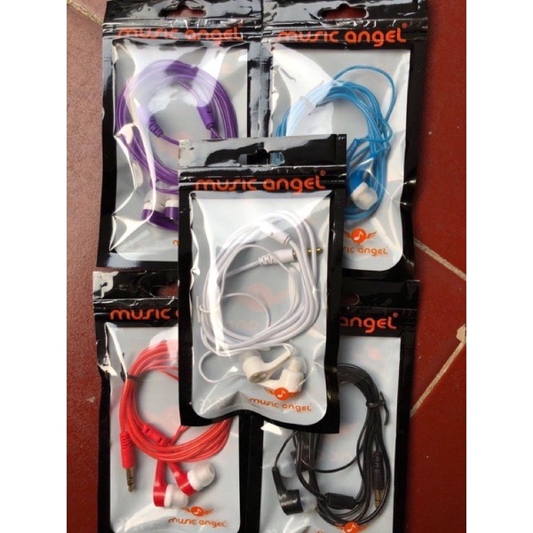 Jual Headset Music Angel Macaron Super Extra Bass Handsfree Earphone ...