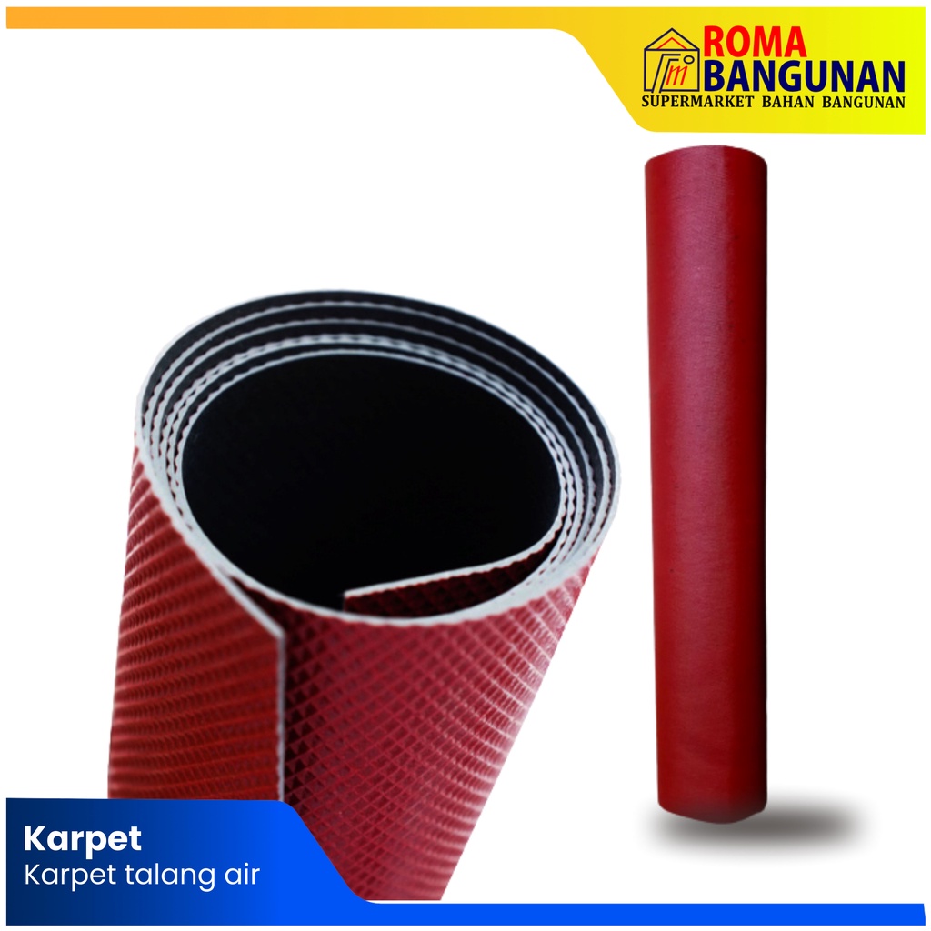 Jual Karpet talang Air Merah Hitam Tebal Atap Alas Kandang 50 90 110 cm ...