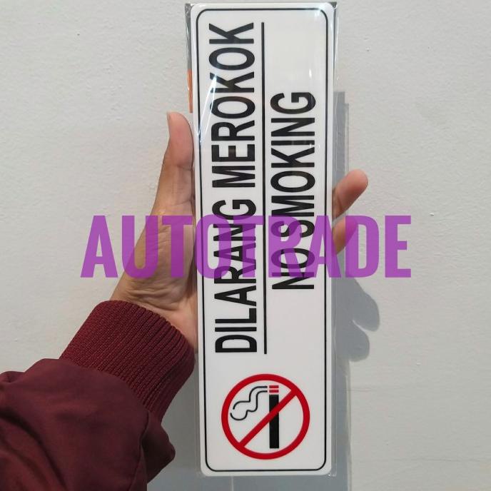 Jual KRIS SIGN ACRYLIC STICKER ANODIZED AKRILIK STIKER DILARANG MEROKOK ...