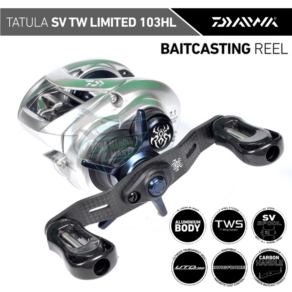 Jual Reel BC DAIWA TATULA SV TW LIMITED 103HL | RASIO 7.1:1 | Handle Kiri | Garansi Resmi Daiwa ...