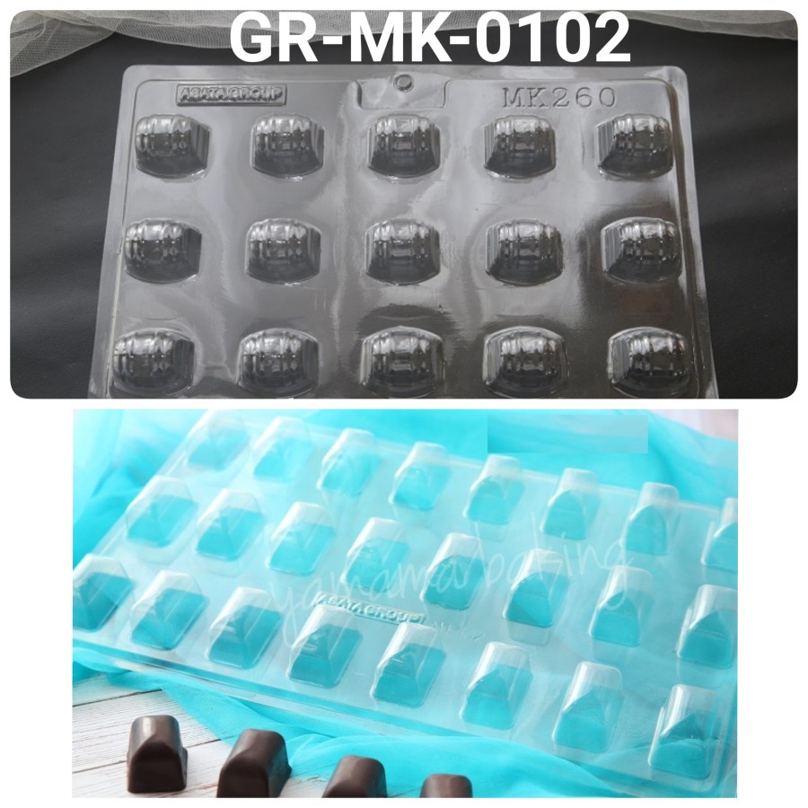 Jual GR-MK-0102 Cetakan mika coklat truffle box isi chocolate ...