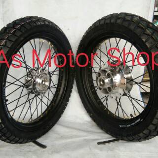 Jual sepaket velg set ukuran 215 - 250 x 17 tromol plus ban luar dalam ...