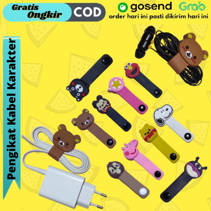 Jual Winder Cord Holder 3D TEBAL / Klip Kabel / Pengikat Kabel Charger ...