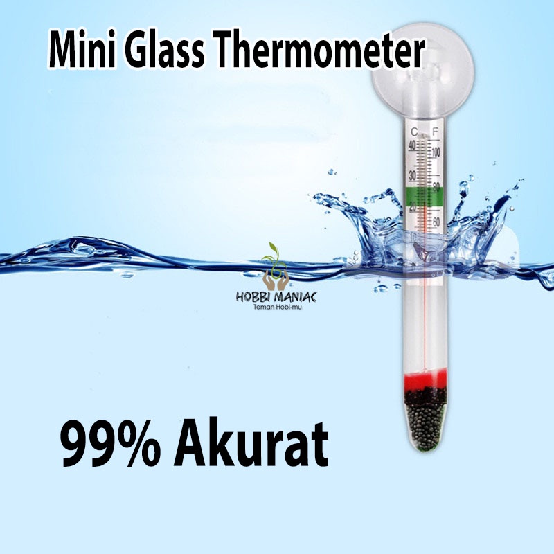 Jual Termometer Aquarium Mini Thermometer Kaca Aquascape Original ...