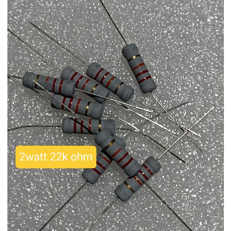 Jual 10BUAH RESISTOR 2WATT 22K OHM 2 WATT 22KOHM 2W | Shopee Indonesia