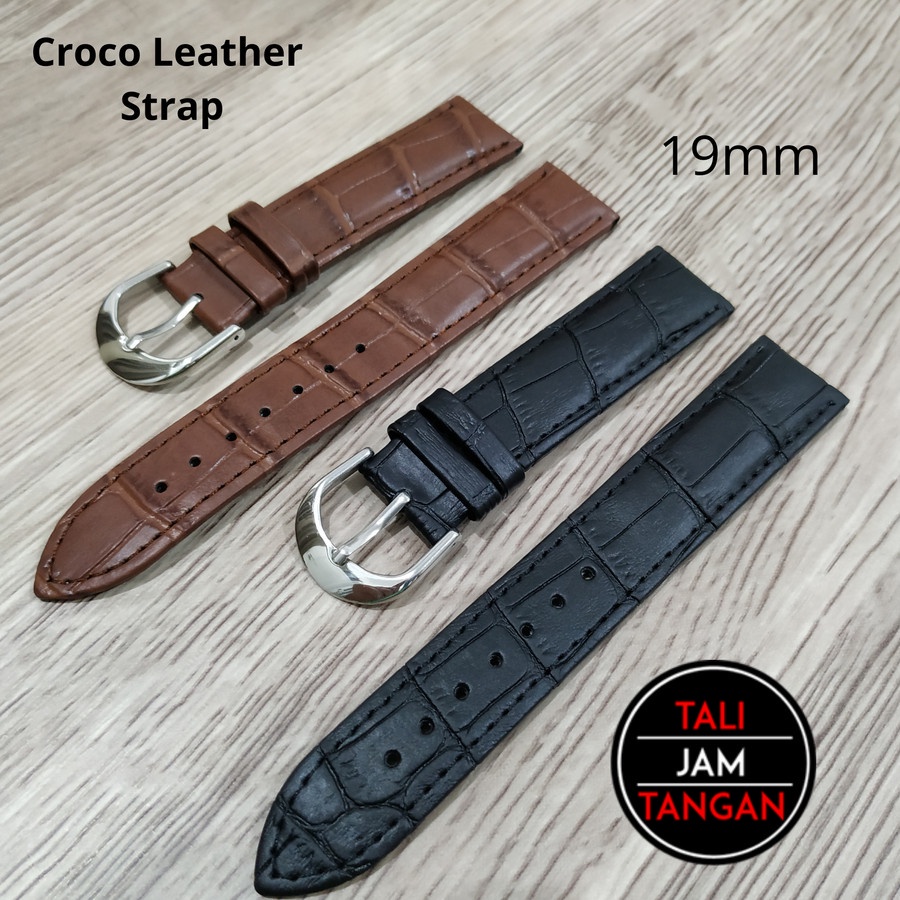 Jual Croco Leather Strap Tali Jam Tangan Kulit Hitam Atau Cokelat