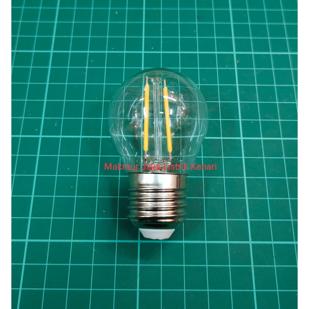 Jual Lampu LED Filament bulb edison 2 watt G45 E27 - WARMWHITE 2700K, 3 ...