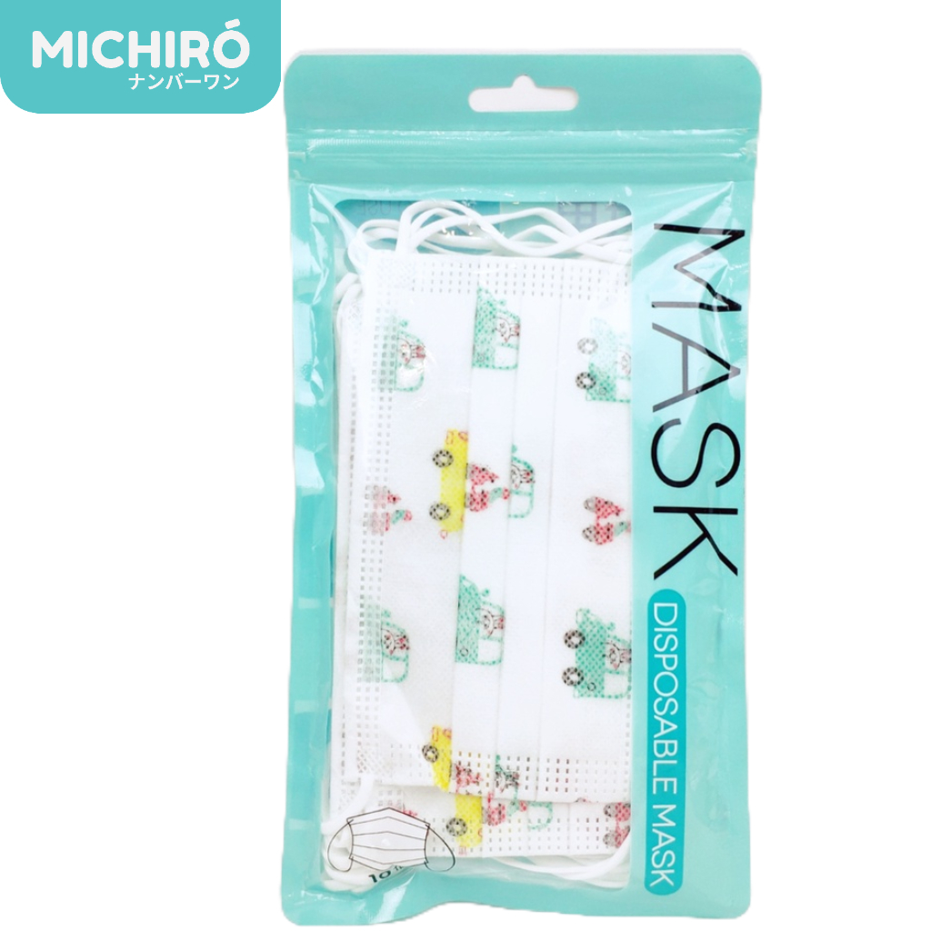 Jual Michiro Masker Anak Gambar Mobil Lucu Car Disposible Mask For Kids ...