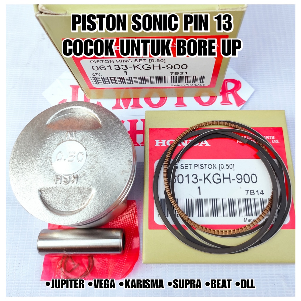 Jual SEHER PISTON SONIC 125 CS1 PIN 13 THAILAND 50 100 150 200 250 300 ...