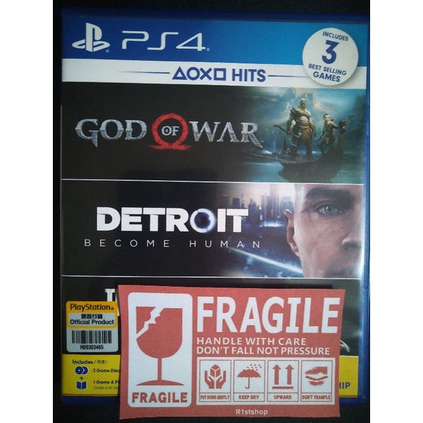 Jual Bundle BD PS4 God of War + Detroit Reg 3 kaset ps 4 game games gow ...