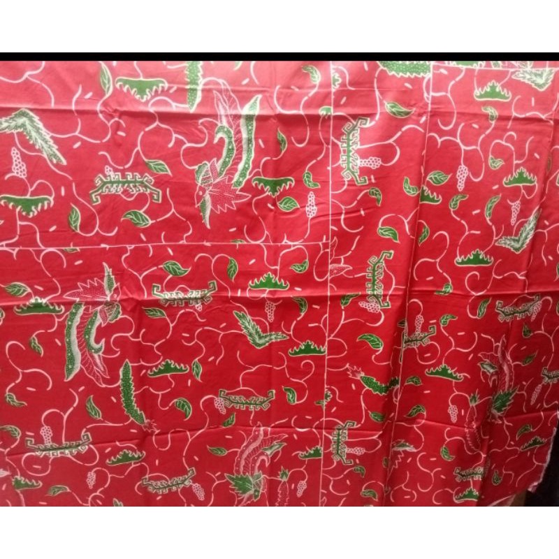 Jual Bahan Batik Merah Elegan Motif Baru | Shopee Indonesia