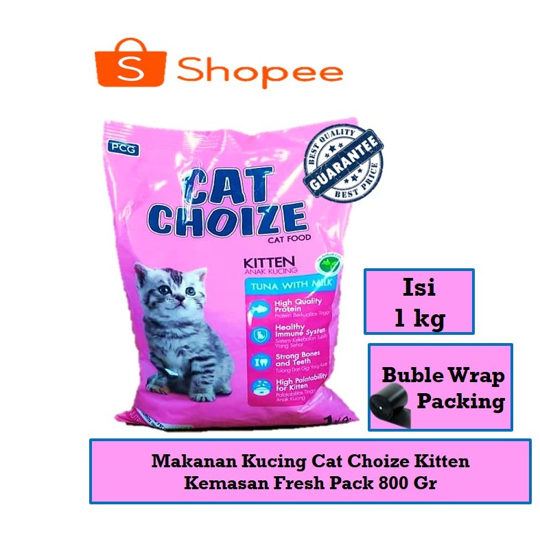 Jual MAKANAN KUCING CAT CHOIZE KITTEN 1 Kg | Cat Choize Kitten | Shopee ...