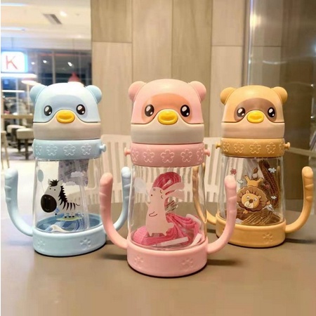 Jual Botol Minum Pegangan Anak Bentuk Bebek Penguin 350ml. | Shopee ...