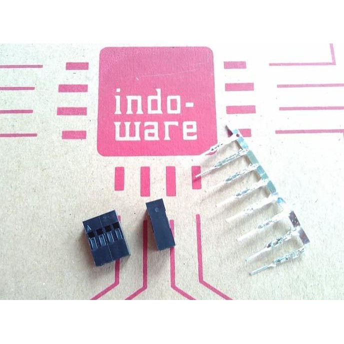 Jual 1set 2x4p dupont jumper wire female housing pin connector pitch 2.54mm invepow21 | Shopee ...