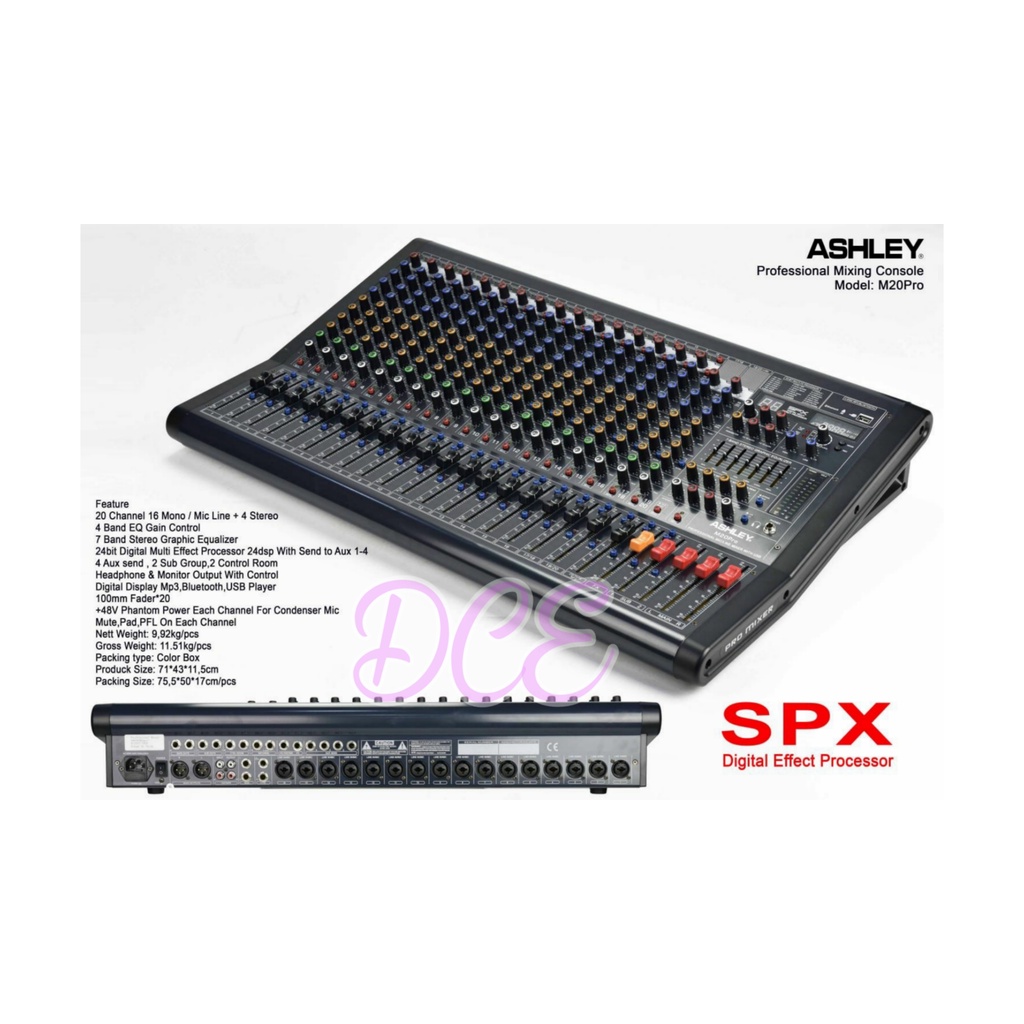 Jual Mixer Audio ASHLEY M20PRO M20 PRO M 20 PRO 20channel Original ...