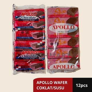 Jual APOLLO Wafer Biskuit SUSU/COKLAT 250GRAM WAFER apollo snack jadul ...