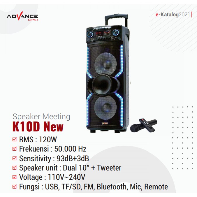 Jual Speaker ADVANCE K10D New BT(Bluetooth) | Shopee Indonesia