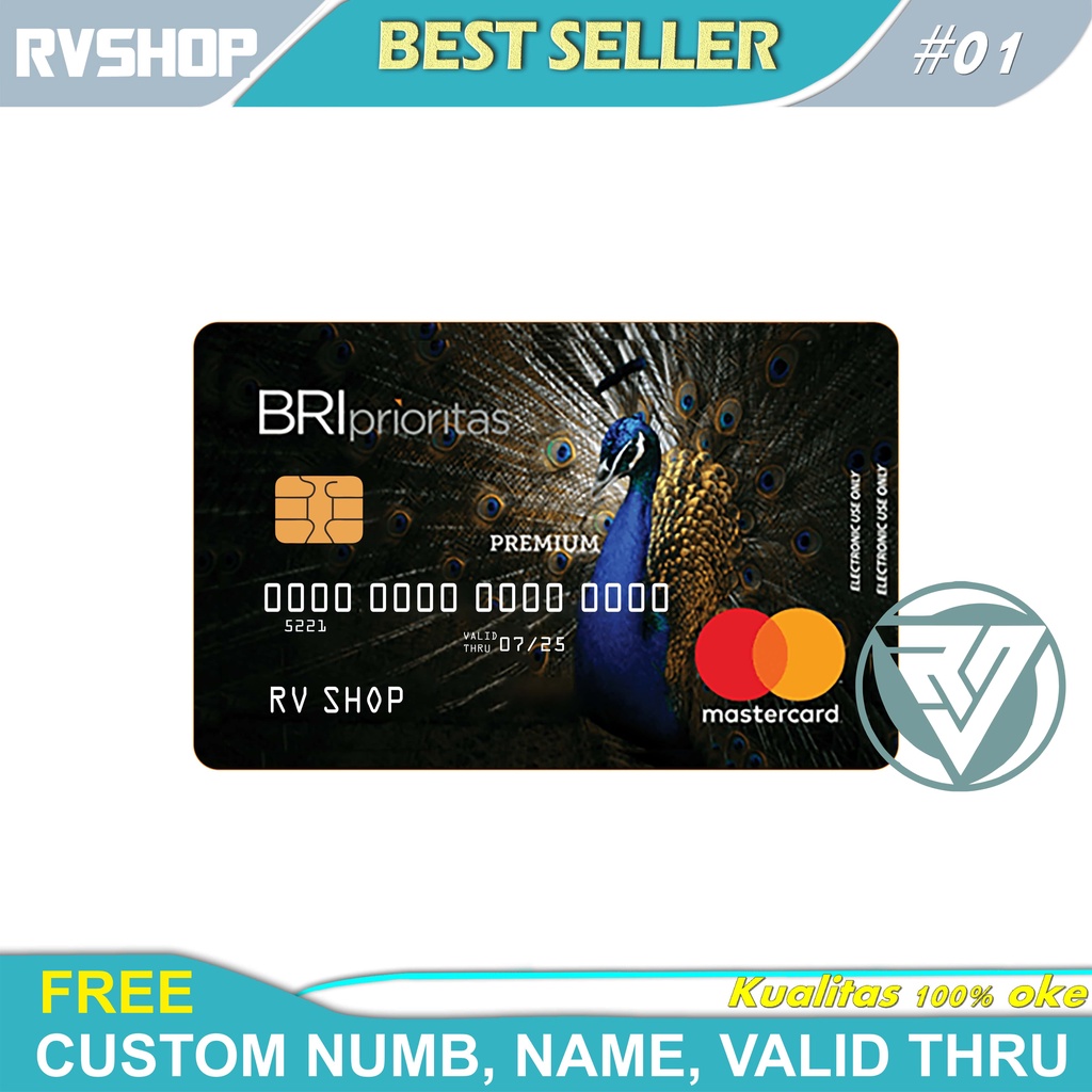 Jual [PREMIUM] STIKER ATM PLATINUM CARD DEBIT/CREDIT chip/no chip ...