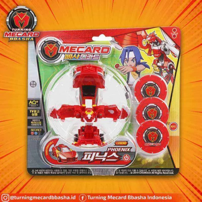 Jual TURNING MECARD BBASHA LEGEND PHOENIX TRANSFORMING CARD ROBOT TO ...