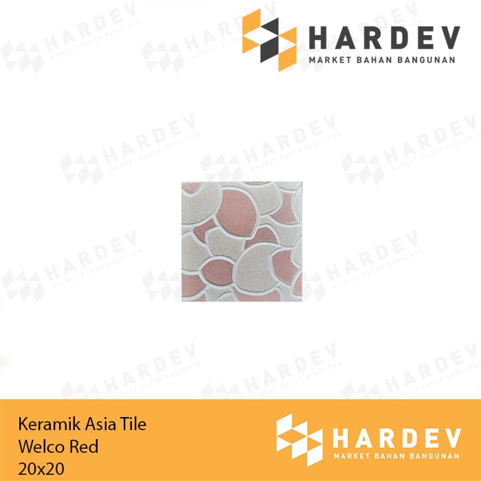 Jual Keramik Asia Tile 20x20 Welco Red | Shopee Indonesia