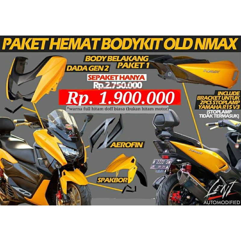Jual PAKET HEMAT BODYKIT FULLSET GEN 2 OLD NMAX ORIGINAL BY LENT ...
