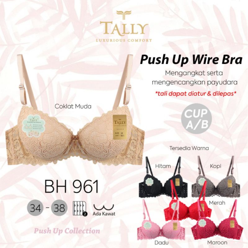 Jual BRA PUSH UP TALLY 961 BH RENDA BROKAT BUSA TEBAL KAWAT - BUNGALILY ...
