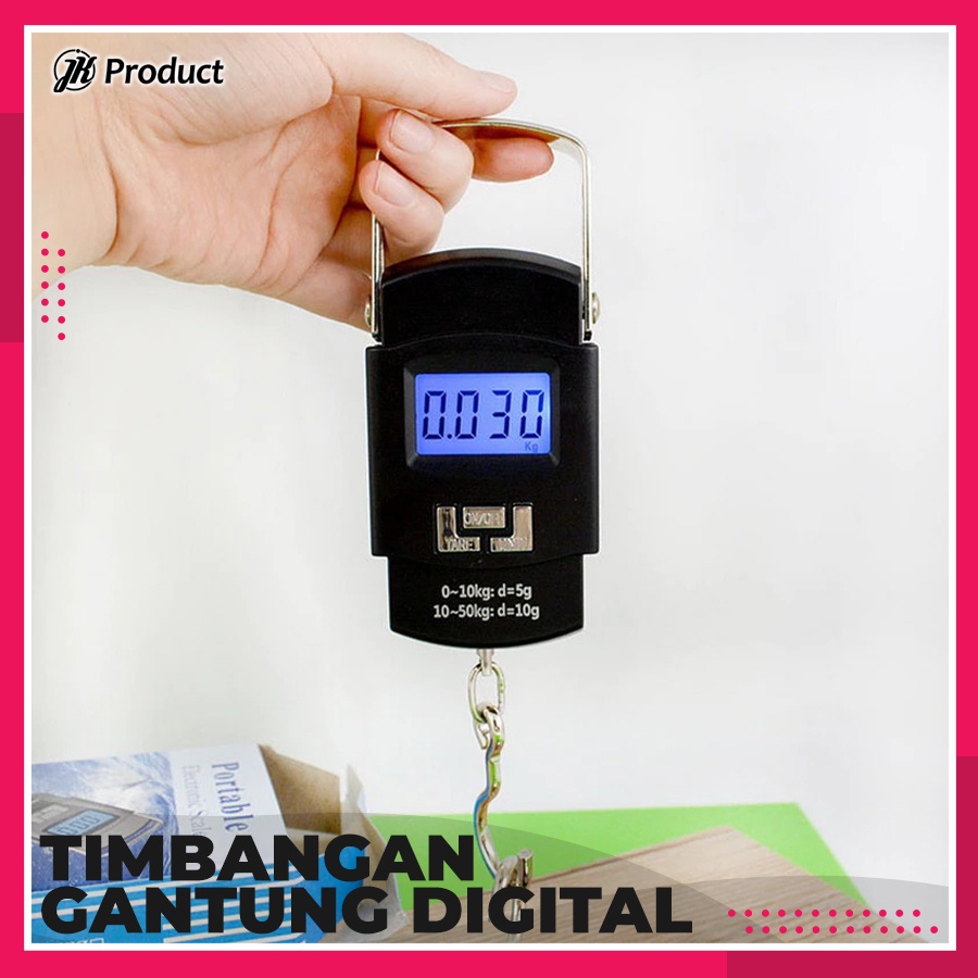 Jual Timbangan Gantung Digital Portable Koper Beban Maks 50 Kg | Shopee ...
