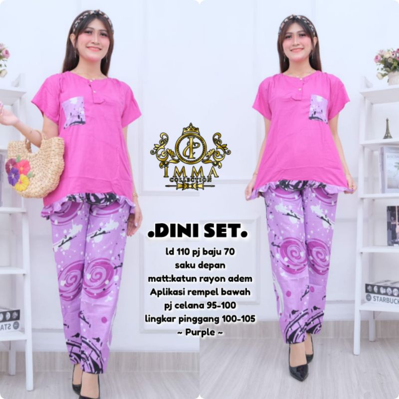 Jual Dini Set Matt Katun Rayon Adem ( Atasan + Pants ) / Piyama ...