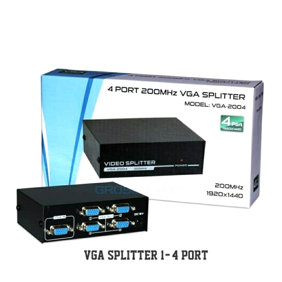 Jual Vga Spliter 4 Port Vga Splitter 4port 1-4 Port | Shopee Indonesia