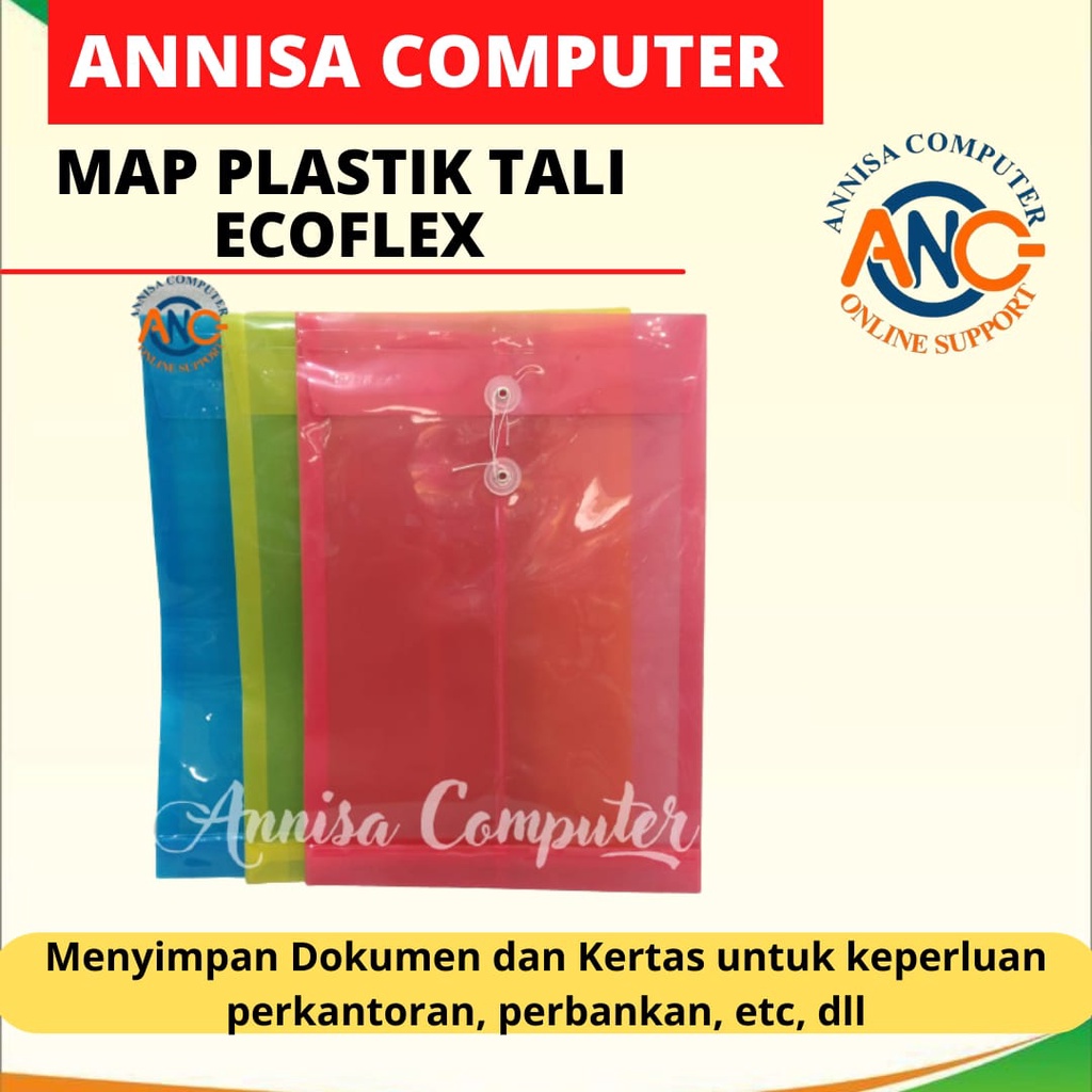 Jual Map Plastik Tali Ecoflex / Map Dokumen - Arsip / Isi 12 pcs / Murah | Shopee Indonesia