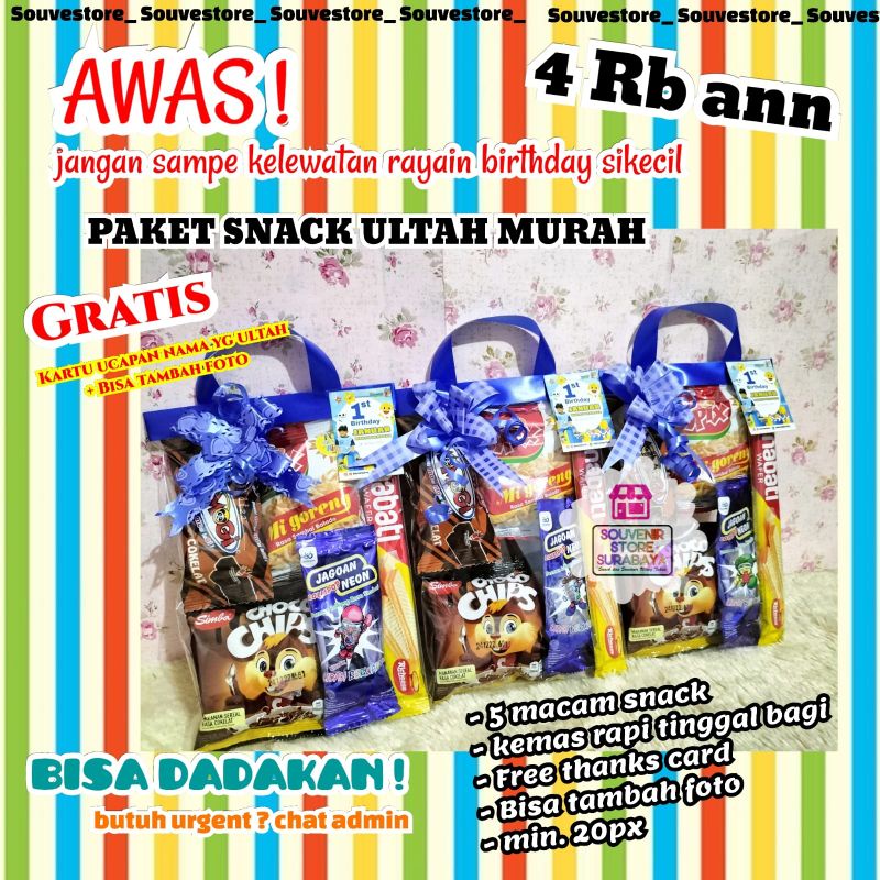 Jual Snack Ter-Murah || Snack Ultah murah || Bingkisan Murah || Hampers ...