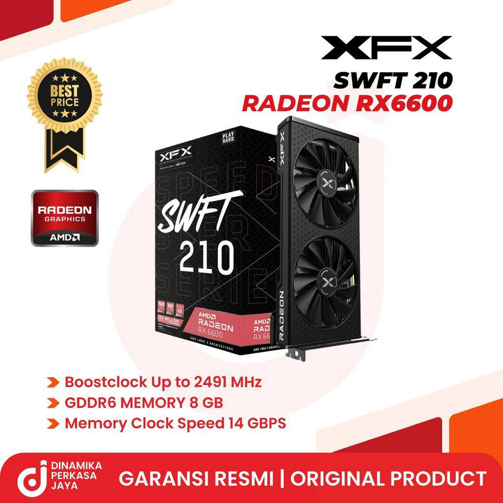 Jual VGA XFX Speedster SWFT 210 AMD RADEON RX 6600 8GB DDR6 | Shopee Indonesia