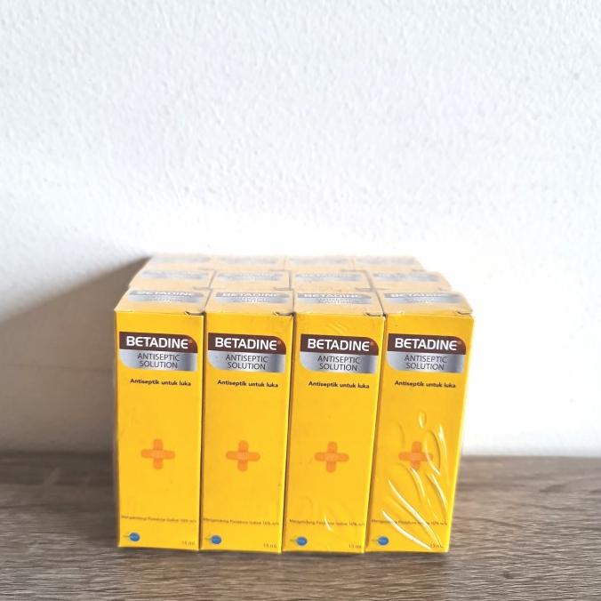 Jual Betadine 15 ml 1 pack isi 12 botol | Shopee Indonesia