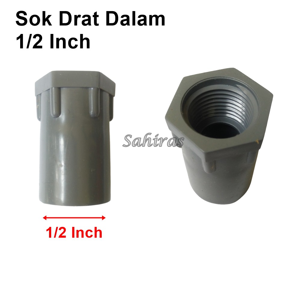 Jual Sok Drat Dalam PVC Ukuran 1/2 In Untuk Pipa Paralon 1/2 Inch ...