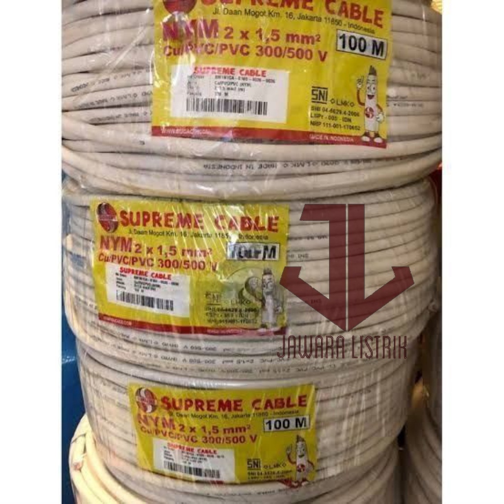 Jual KABEL NYM SUPREME 2X1,5 METERAN PERMETER | Shopee Indonesia