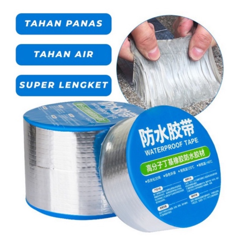 Jual HS_Lakban Aluminium Foil Super Waterproof Tape / Lakban Anti Bocor Lem Anti Air Tambal ...
