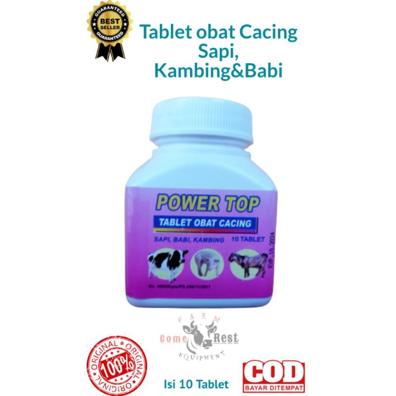 Jual POWER TOP 10 TABLET-Obat cacing sapi, kambing, babi | Shopee Indonesia