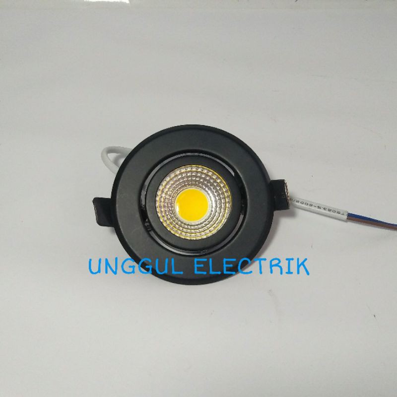 Jual Downlight COB 5 watt LED spot light body hitam | Shopee Indonesia
