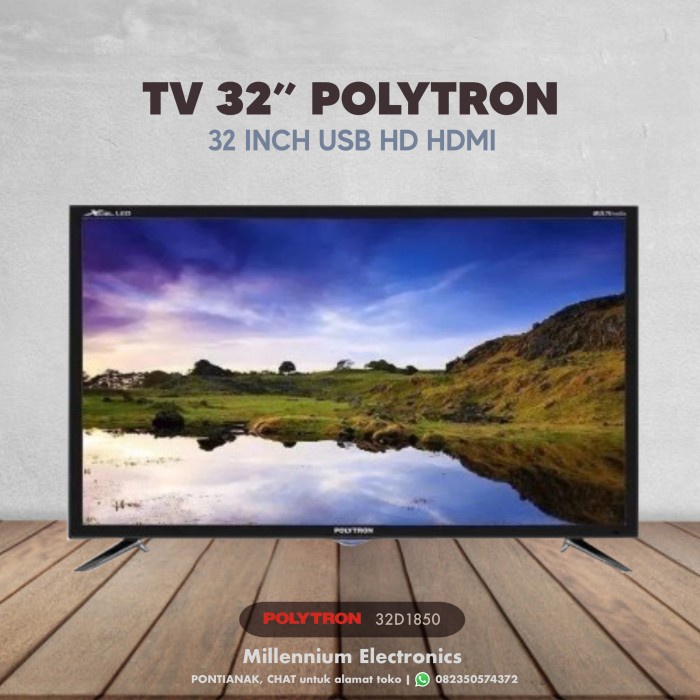 Jual LED TV POLYTRON 32" 32D1850 32 INCH USB HD HDMI | Shopee Indonesia