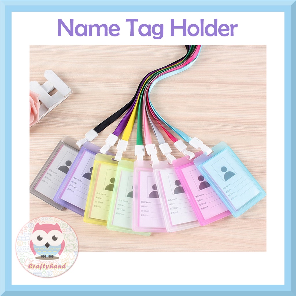 Jual NAMETAG HOLDER/Name Tag ID Card/GANTUNGAN TANDA PENGENAL/TEMPAT ...