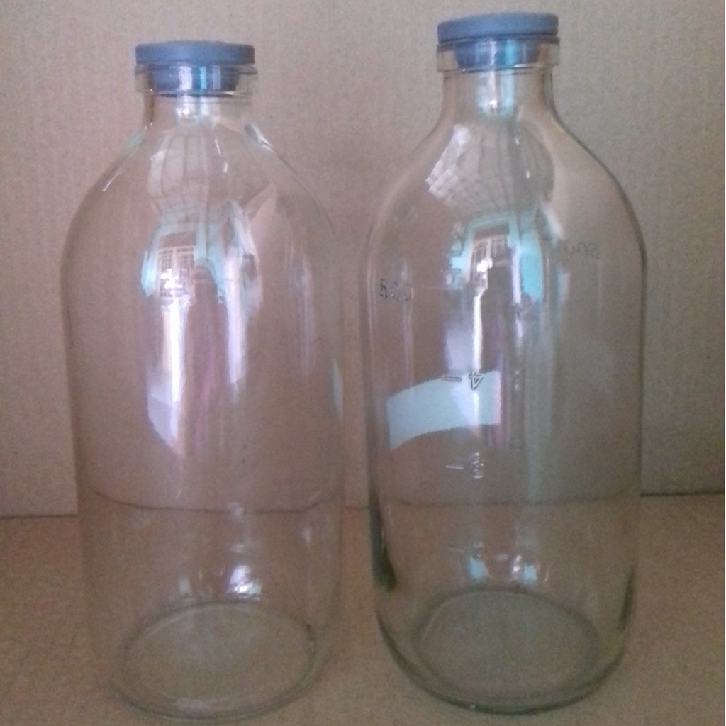 Jual Botol Kaca Bening 500ml Tutup Karet - INFUS (12 PCS) | Shopee ...