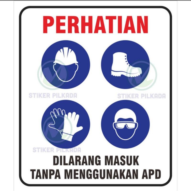 Jual STIKER GUNAKAN APD 20X30CM | Shopee Indonesia