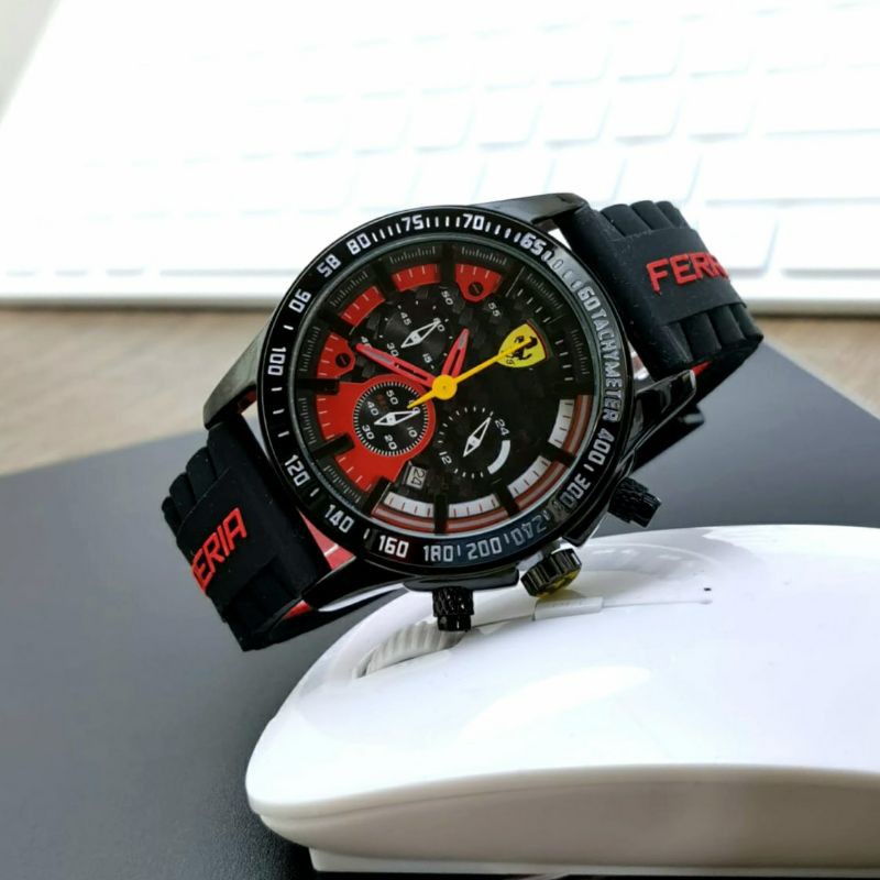 Jual Jam Tangan Pria/Ferrari K.w Super,Cronograph Aktif,Tanggal Aktif ...