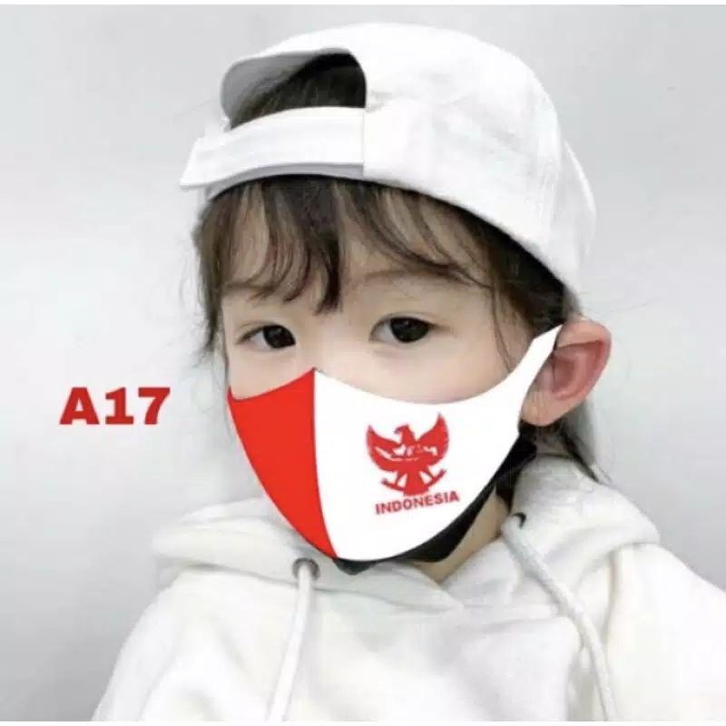 Jual Satuan Masker Merah Putih Anak Garuda Pancasila (A17) | Shopee ...