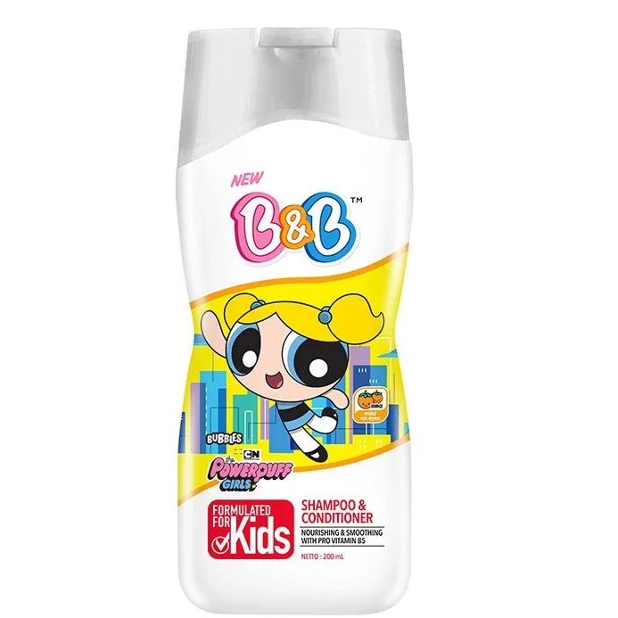 Jual B&B Kids Shampoo & Conditioner 200 Powerpuff | Barbie | Unicorn ...