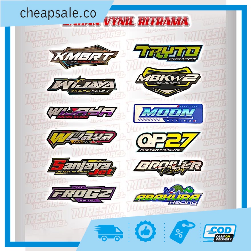 Jual Sticker Vinyl Glossy Aesthetic Racing Series 2 | Sticker Viral ...