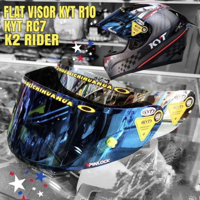 Jual visor r10,rc seven,dan k2r atau kaca r10,rc 7,dan k2 raider paket ...