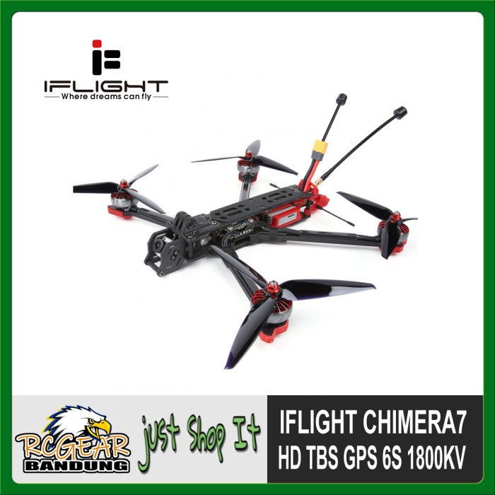 Jual iFlight Chimera7 HD DJI Air Unit LR FPV Drone 6S 1800KV GPS BNF ...