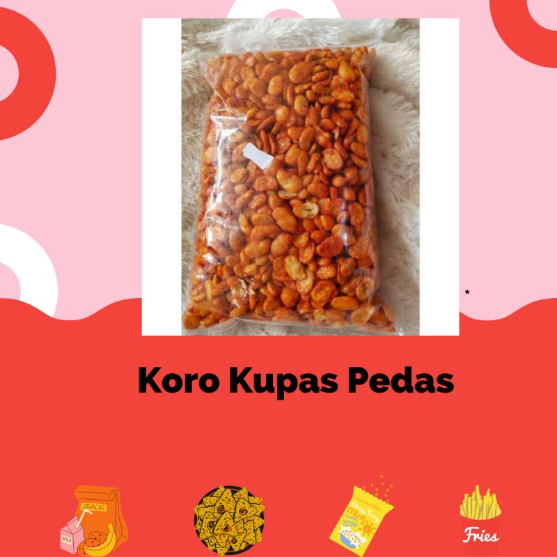 Jual Kacang Koro Kupas Pedas Balado - Snack Jajan Kiloan | Shopee Indonesia