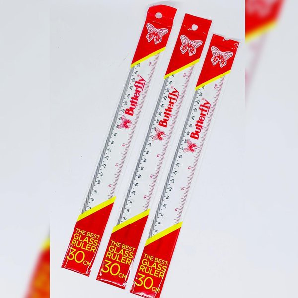 Jual Butterfly Penggaris 30 cm / Penggaris Plastik 30cm / Mistar ...